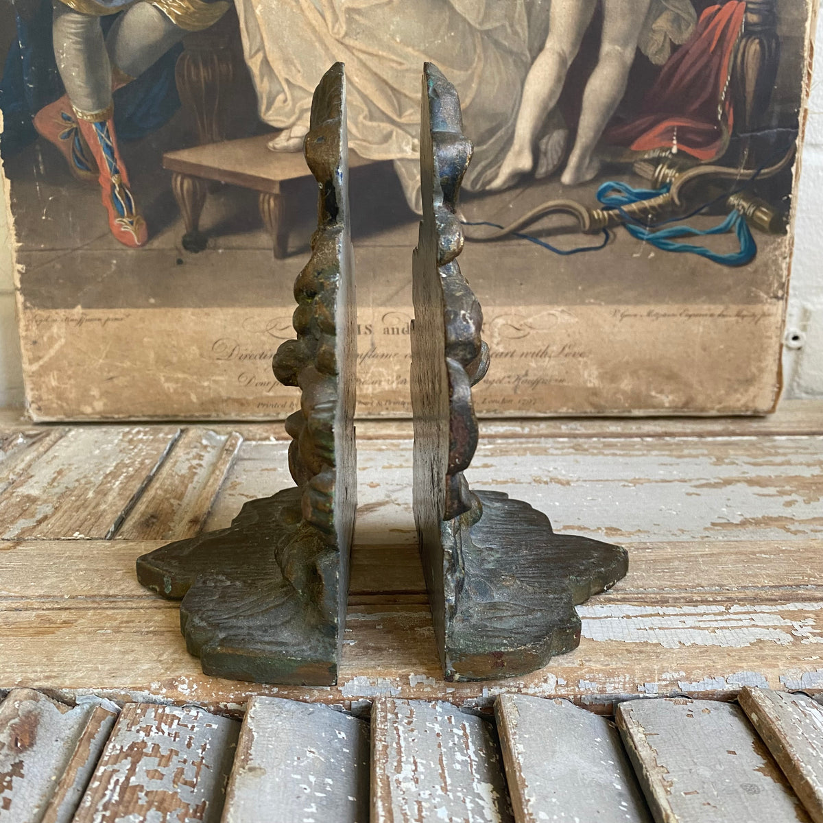 Victorian Hand Painted Cast Floral Bookends – Blackbird Vintage Finds