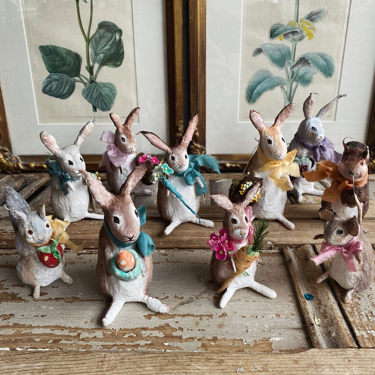 Handmade Spun Cotton Animals – Blackbird Vintage Finds