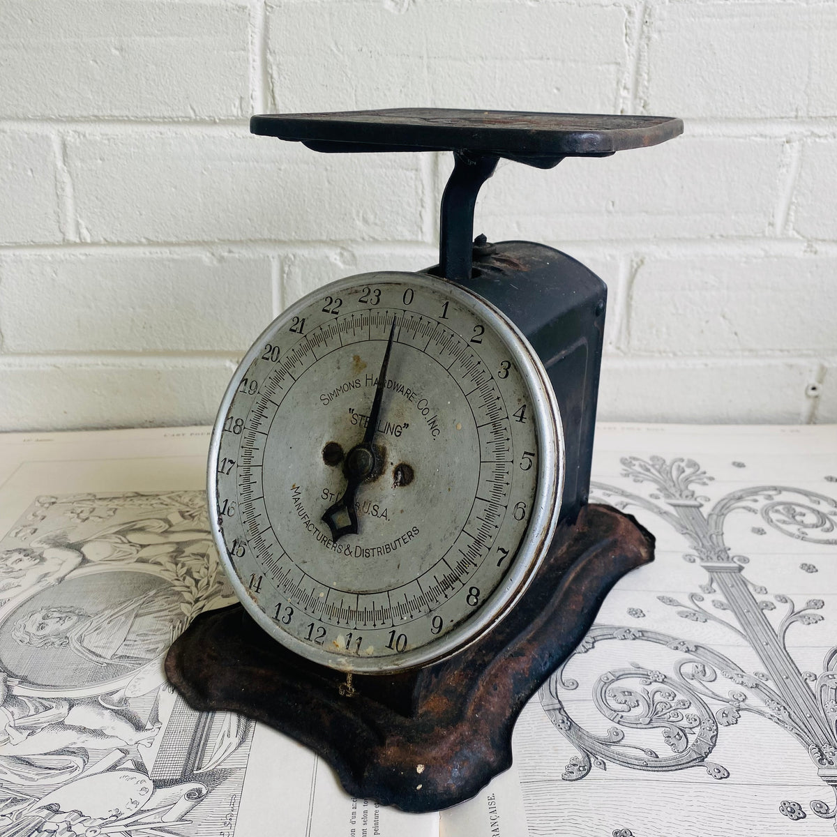 Antique “Sterling” Kitchen Scale for Simmons Hardware Co. St. Louis Ci ...