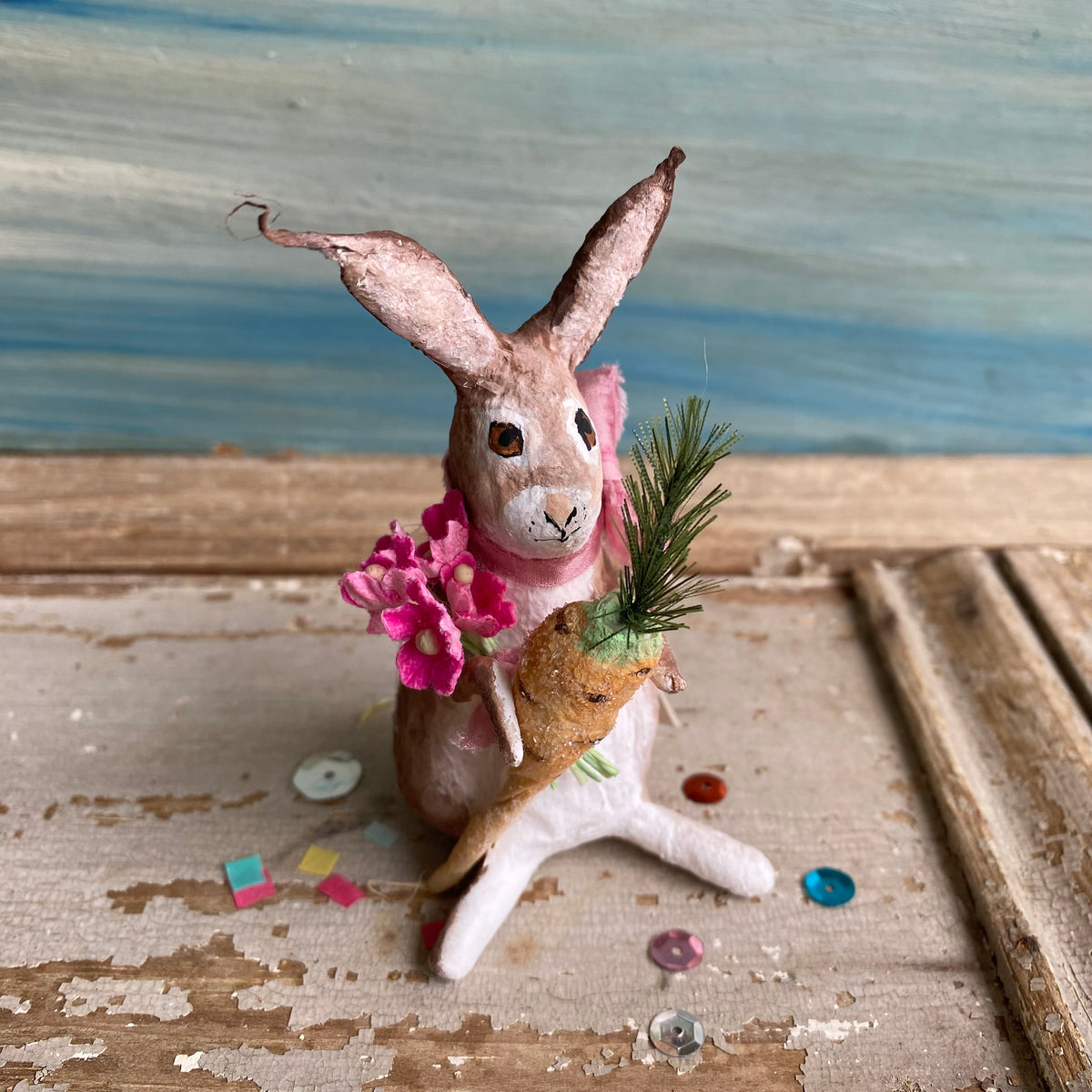 Handmade Spun Cotton Animals – Blackbird Vintage Finds