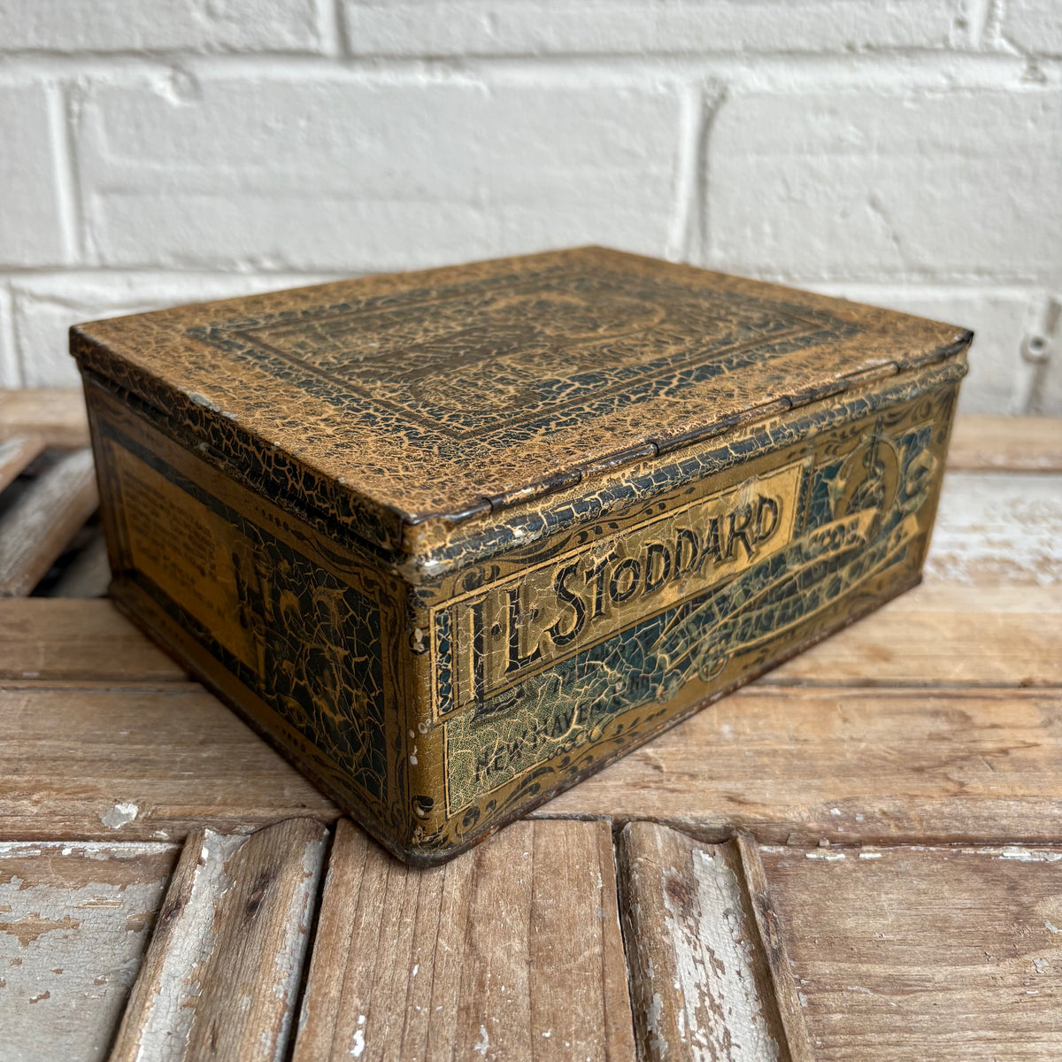 Antique H. L. Stoddard Tobacco Tin Box – Blackbird Vintage Finds