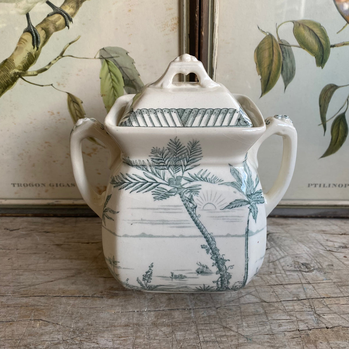 Rare Aesthetic Movement Transferware Lidded Ironstone Jar c1881 ...
