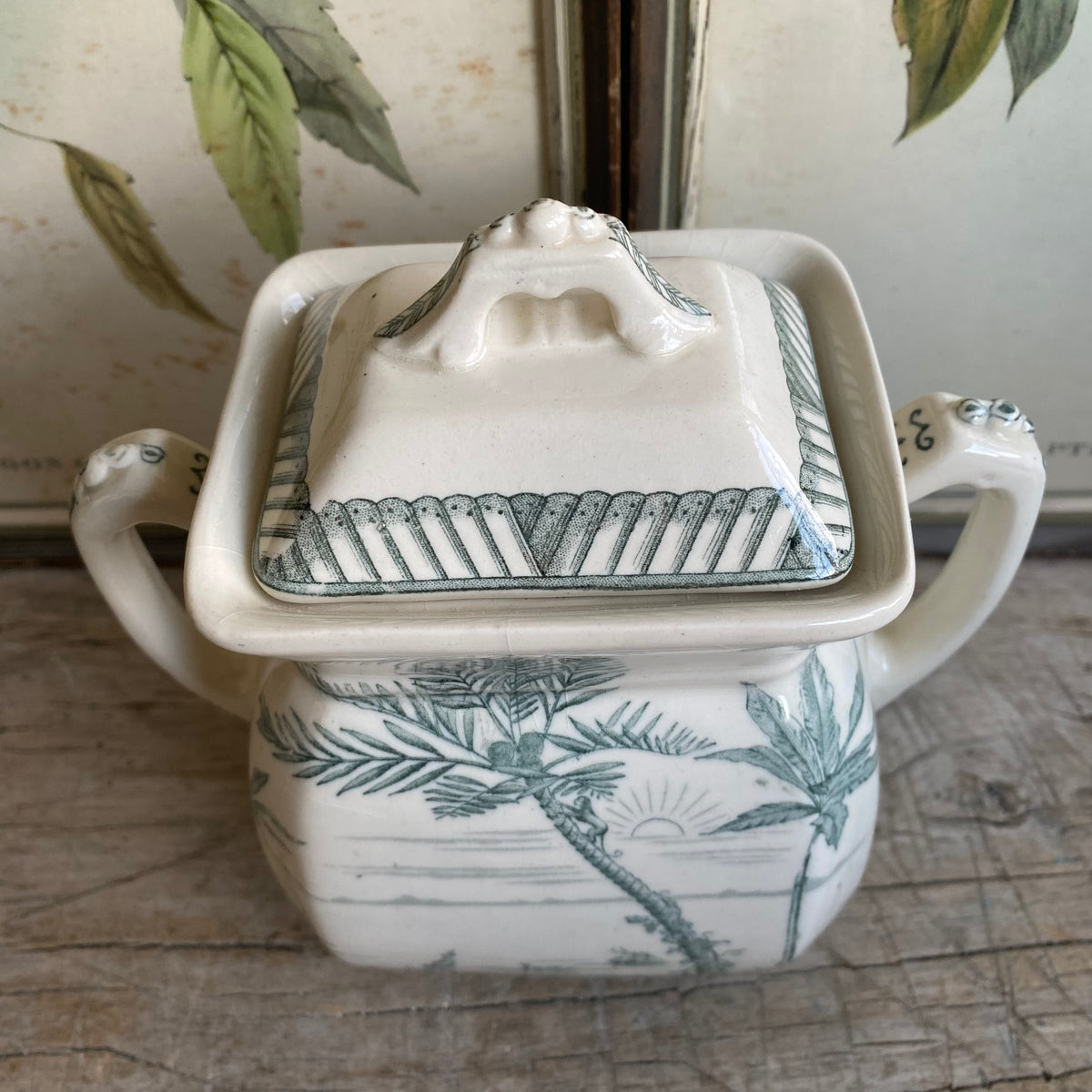 Rare Aesthetic Movement Transferware Lidded Ironstone Jar c1881 ...