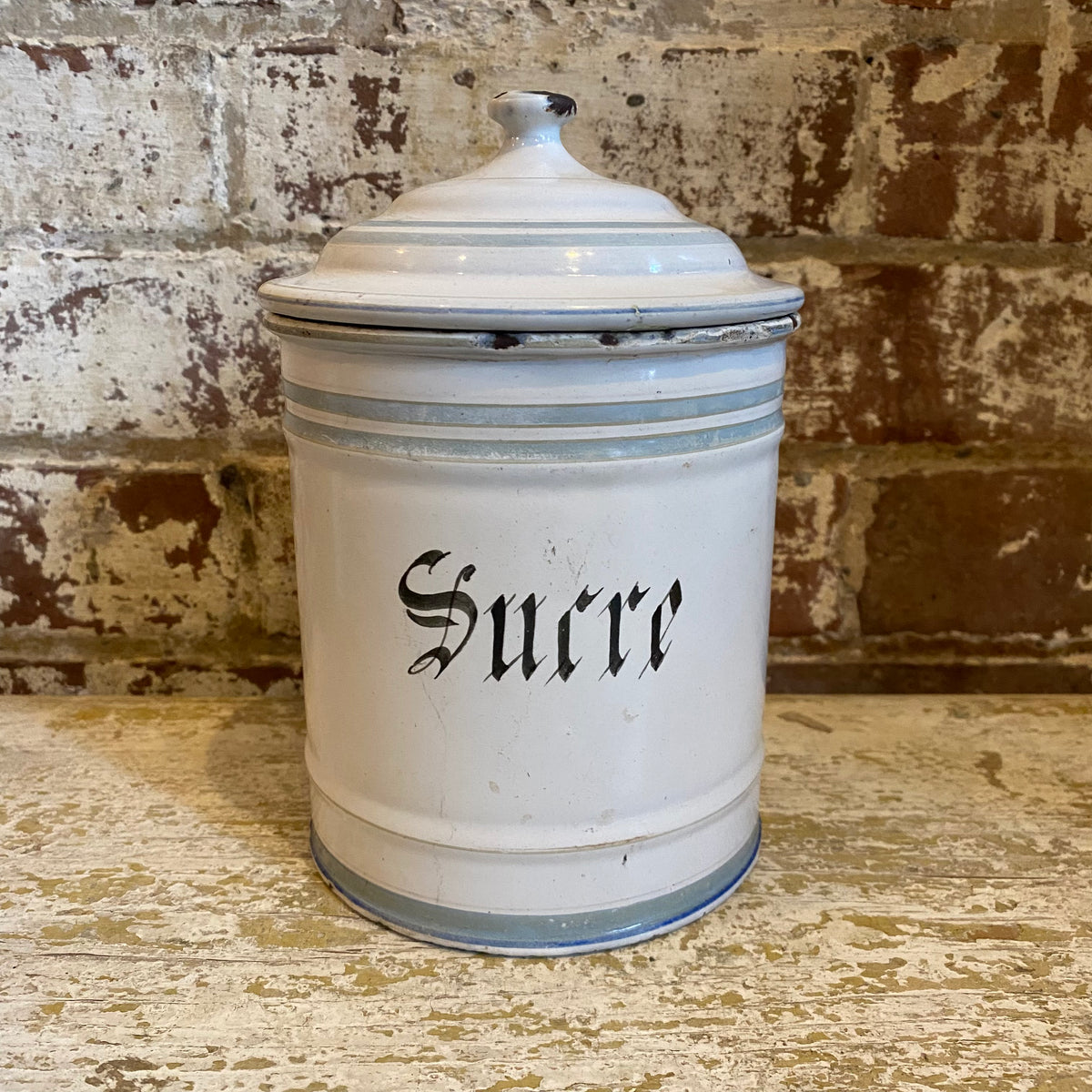 Vintage French Enamel Canister Set/4 – Blackbird Vintage Finds