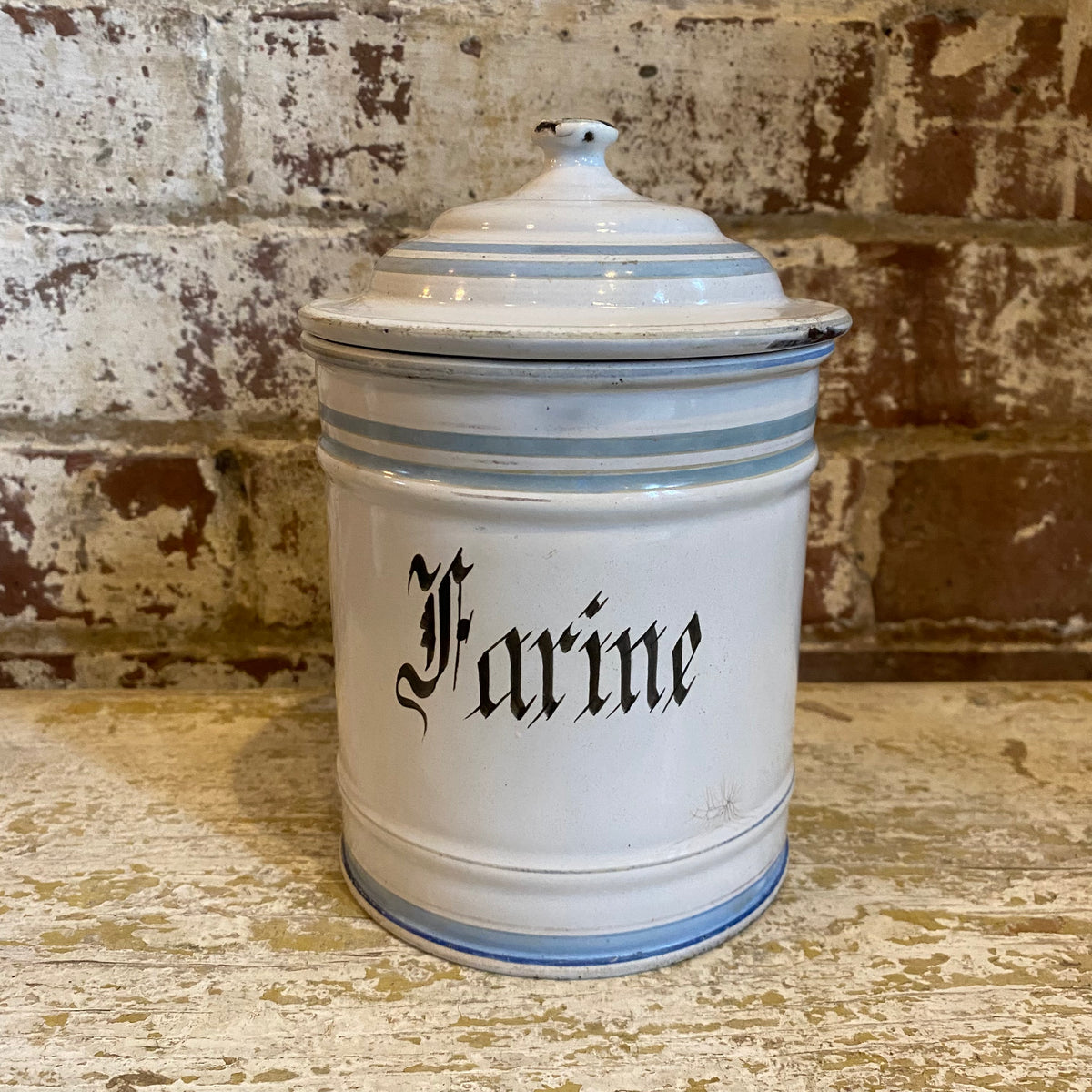 Vintage French Enamel Canister Set/4 – Blackbird Vintage Finds